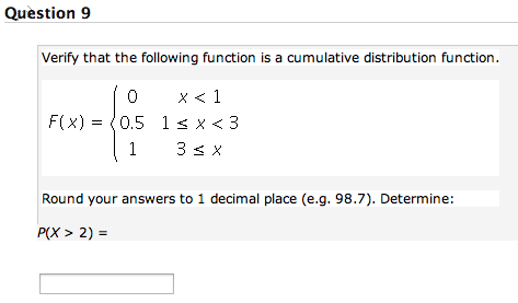 Solved Question 9 Verify that the following function is a | Chegg.com