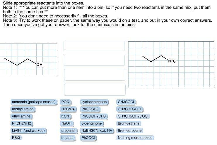 Solved Slide appropriate reactants into the boxes. Then | Chegg.com