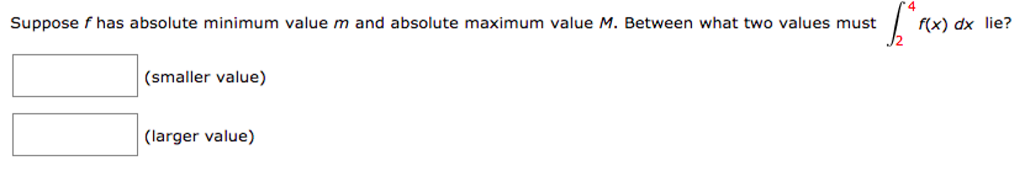 Solved Suppose f has absolute minimum value m and absolute | Chegg.com Solved Suppose f has absolute minimum value m and absolute | Chegg.com