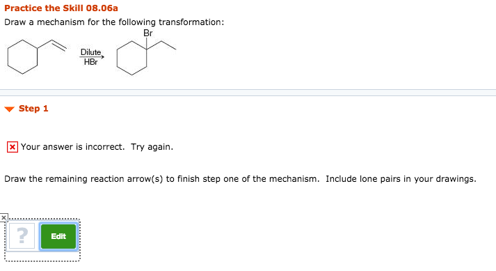 Solved Practice the Skill 08.06a Draw a mechanism for the | Chegg.com