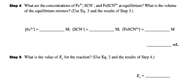 Solved A student mixes 5.00 mL 2.00 times 10-3 M Fe(NO3)3 | Chegg.com