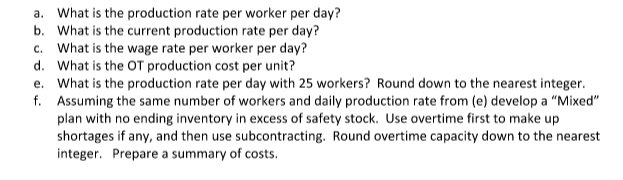 Solved 2. Consider the following Aggregate Planning problem | Chegg.com