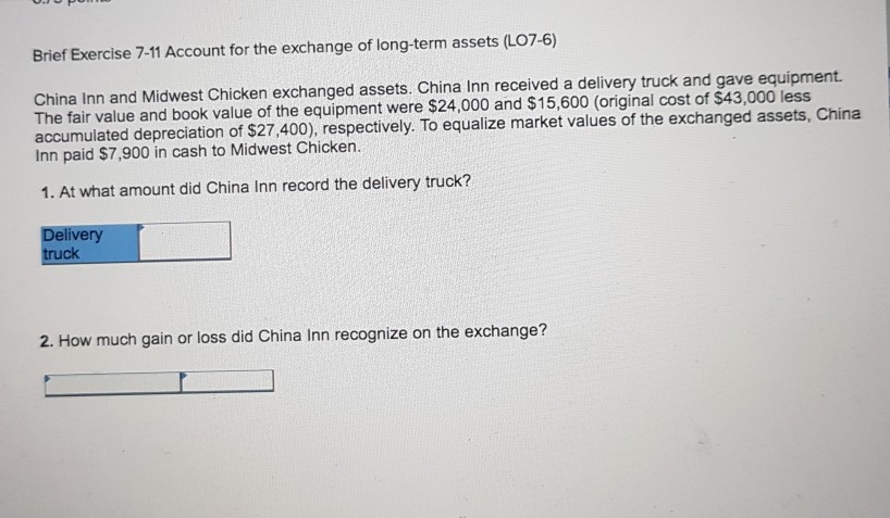 Solved Brief Exercise 7-2 Determine the initial cost of | Chegg.com Solved Brief Exercise 7-2 Determine the initial cost of | Chegg.com