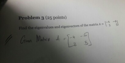 Solved Find the eigenvalues and eigenvectors of the matrix A | Chegg.com