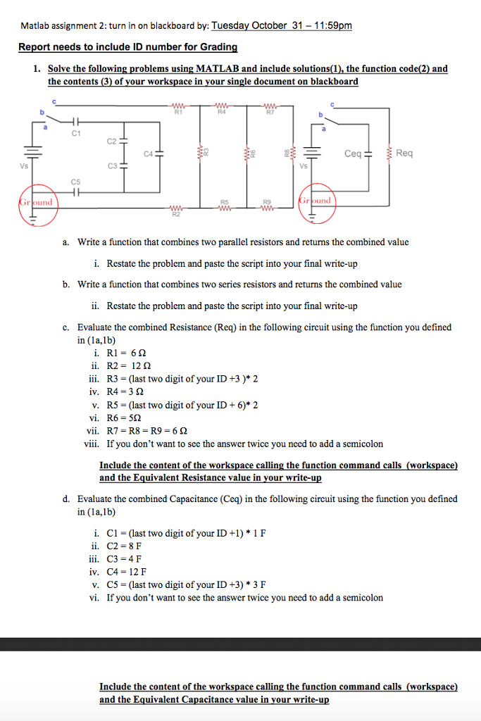 Solved Matlab assignment 2: turn in on blackboard by: | Chegg.com