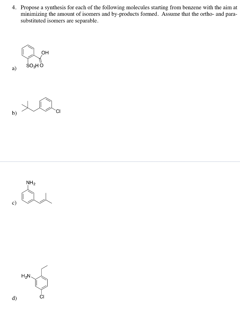 Solved Propose a synthesis for each of the following | Chegg.com