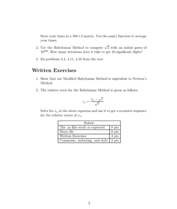 Solved Programming Portion 1 Create A Matlab Function Nr 
