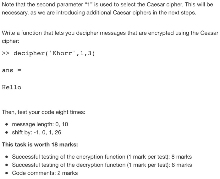 Solved TASK 1: Caesar Cipher | Chegg.com