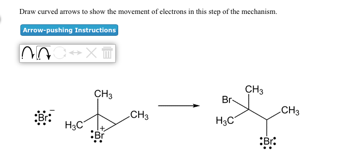 Solved Draw curved arrows to show the movement of electrons | Chegg.com