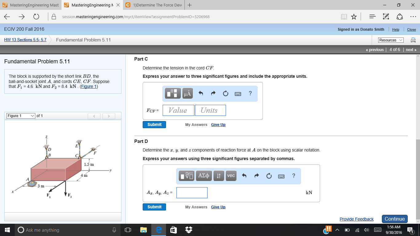 Solved The block is supported by the short link BD, the | Chegg.com