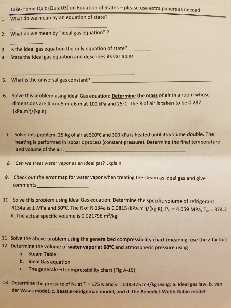 Solved l Gas Practices 1. Using ideal gas law (R 0.287 | Chegg.com