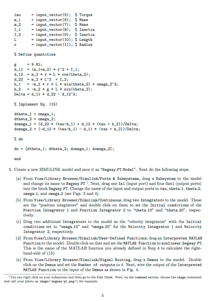 Segway PT The Segway PT (see Fig. 1) is a | Chegg.com