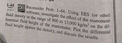 Solved Reconsider Prob. 1-64. Using EES (or other) software, | Chegg.com