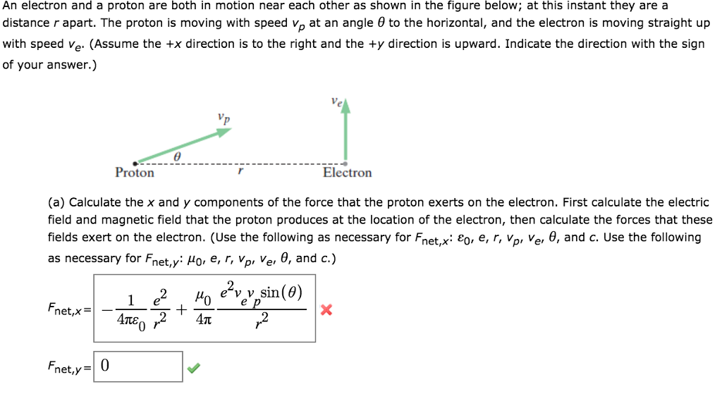 Solved An Electron And A Proton Are Both In Motion Near Each