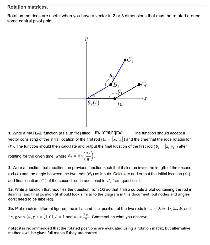 Rotation matrices. Rotation matrices are useful when | Chegg.com