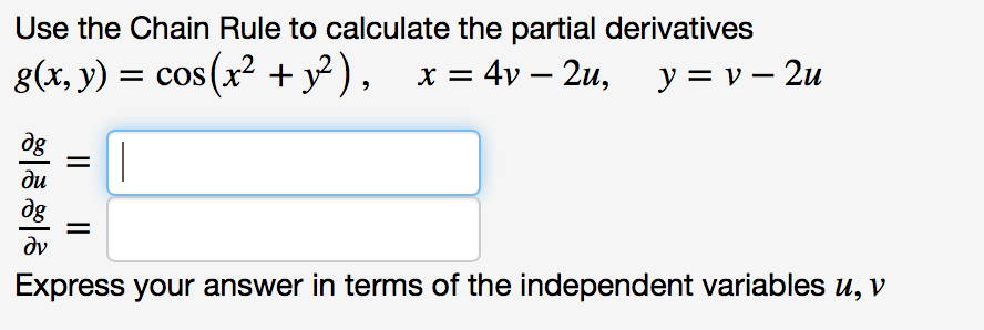 Solved Use the Chain Rule to calculate the partial | Chegg.com
