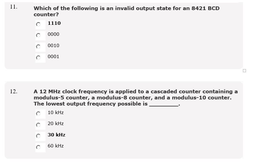 Solved Which of the following is an invalid output state for | Chegg.com