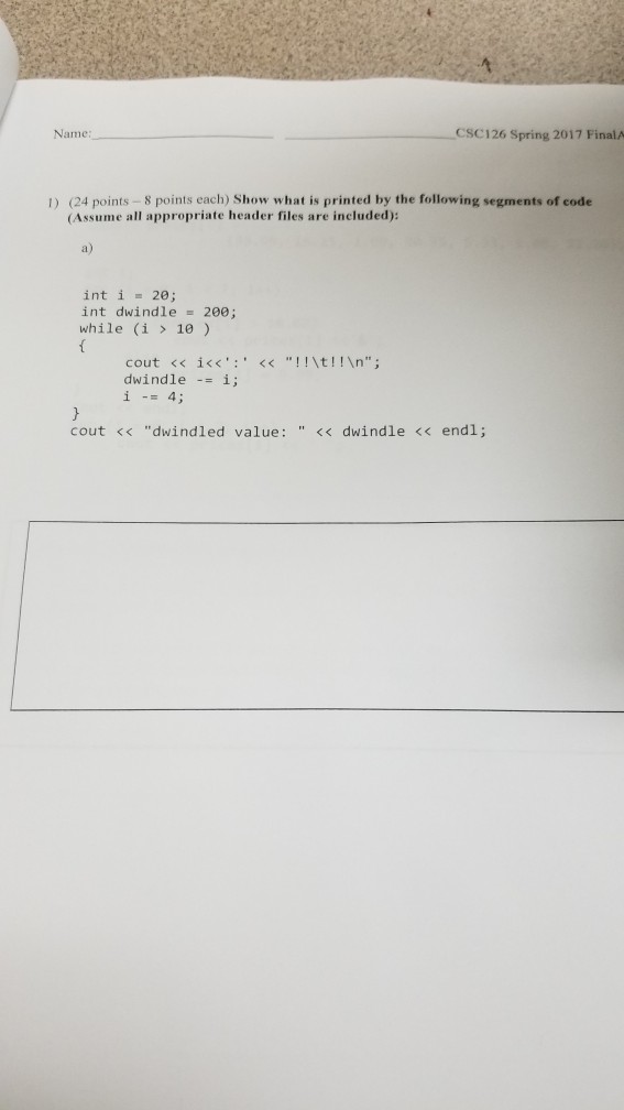 Solved Show what is printed by the following segments of | Chegg.com