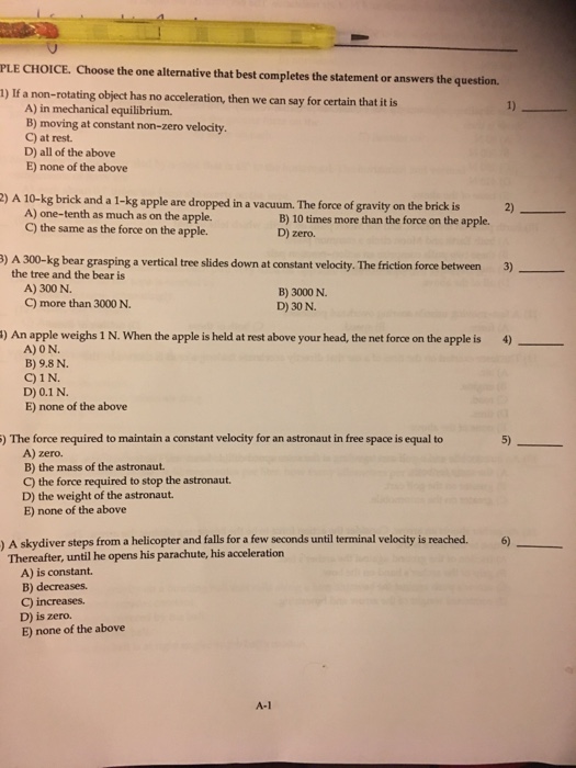 Solved If a non-rotating object has no acceleration, then we | Chegg.com