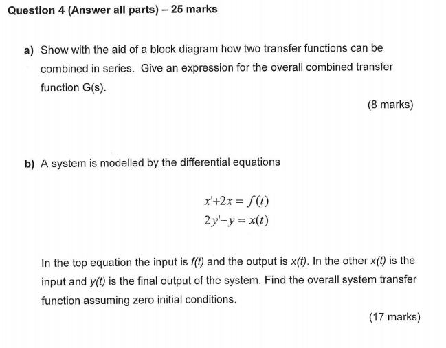 Solved Question 4 (Answer all parts) 25 marks a) Show with | Chegg.com