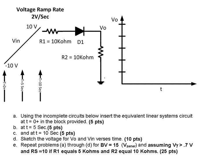 Solved Diode switching, given the following diode circuit | Chegg.com