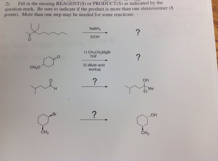 Solved Fill in the missing REAGENT(S) or PRODUCT(S) as | Chegg.com