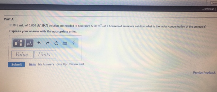 Solved If 18.5 mL of 0.800 M HCI solution are needed to | Chegg.com