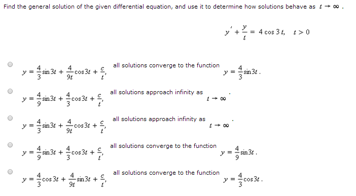 Solved Find the general solution of the given differential | Chegg.com