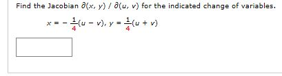 Solved Find the Jacobian partial differential(x, y)/partial | Chegg.com