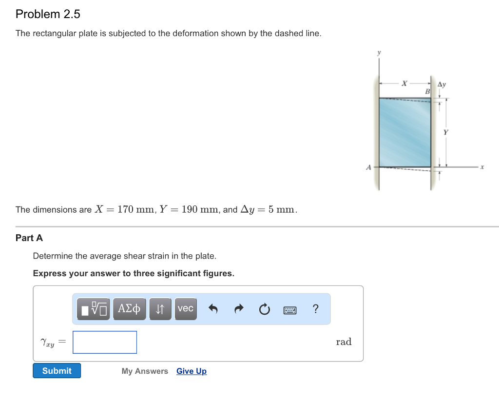 Solved The rectangular plate is subjected to the deformation | Chegg.com