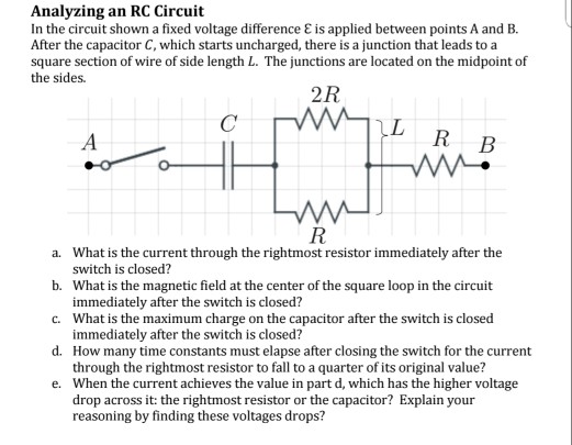 Solved Analyzing an RC Circuit In the circuit shown a fixed | Chegg.com