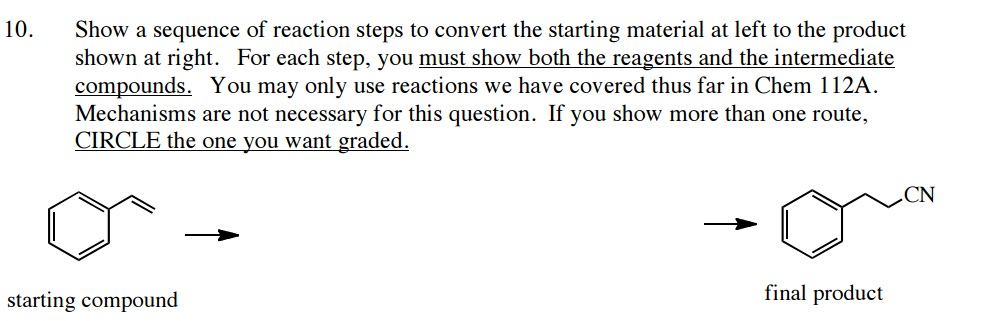 Solved Show a sequence of reaction steps to convert the | Chegg.com