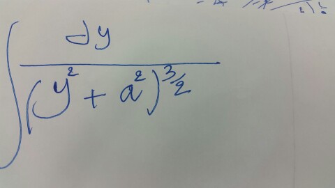 Solved integral dy/(y^2 + a^2)^3/2 solve the integral | Chegg.com