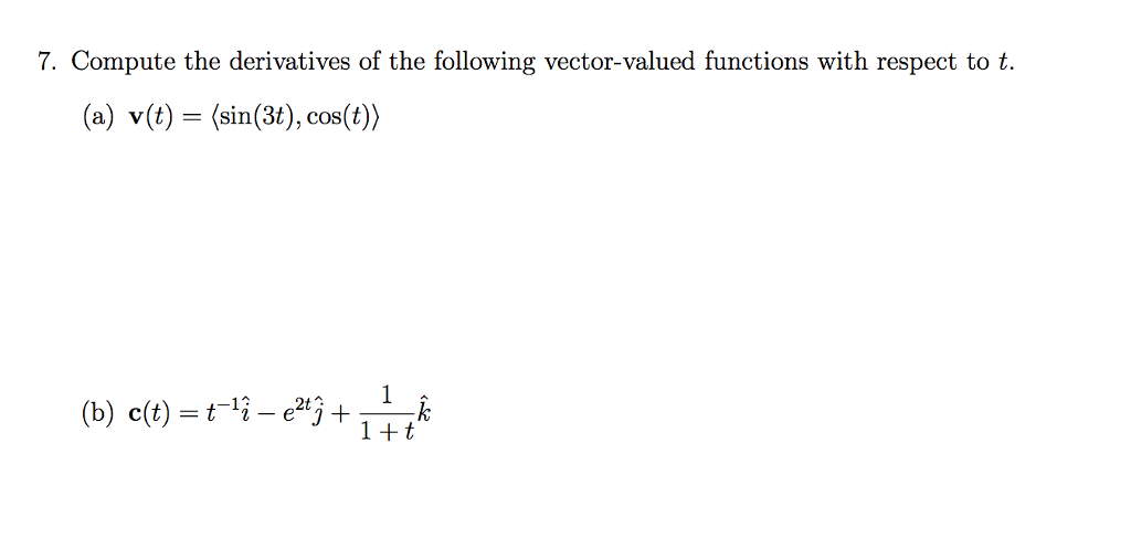 Solved Compute the derivatives of the following | Chegg.com
