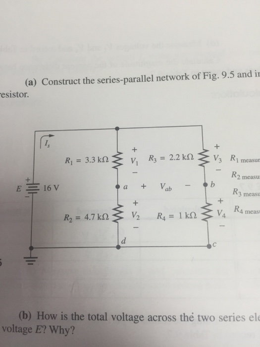 Solved (a) Construct the series-parallel network of Fig. 9.5 | Chegg.com