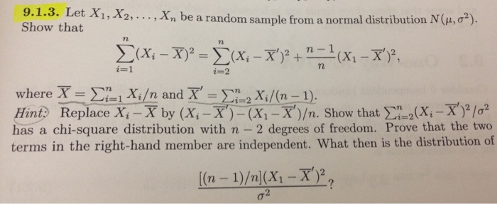 Solved Let X1,X2, ,Xn be a random sample from a normal | Chegg.com