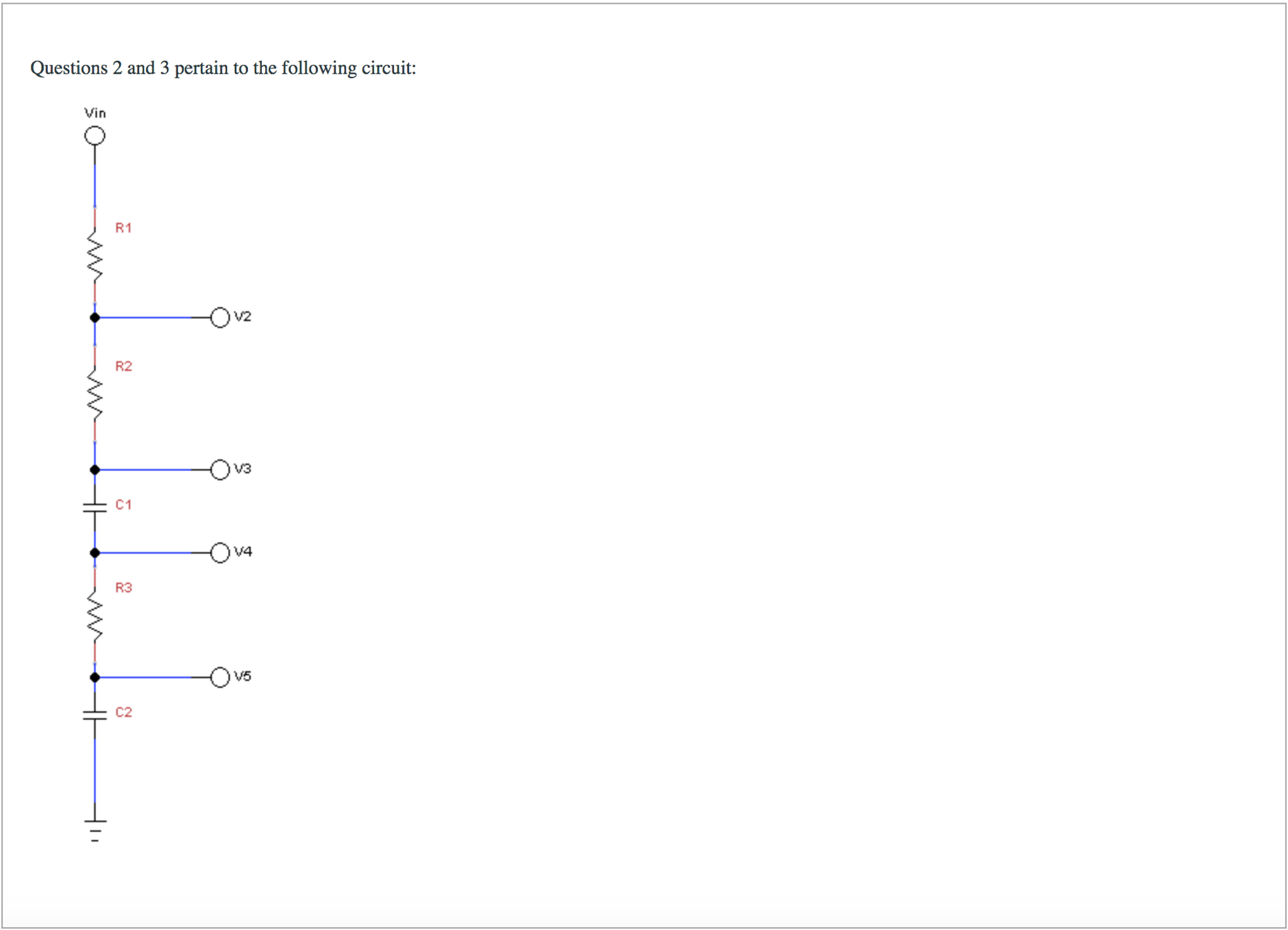 Solved Determine an expression for the voltages at V2, V3, | Chegg.com