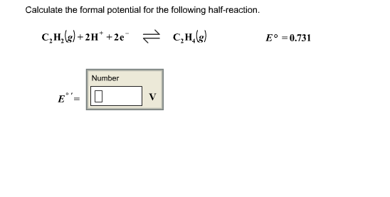 Solved Calculate the formal potential for the following | Chegg.com