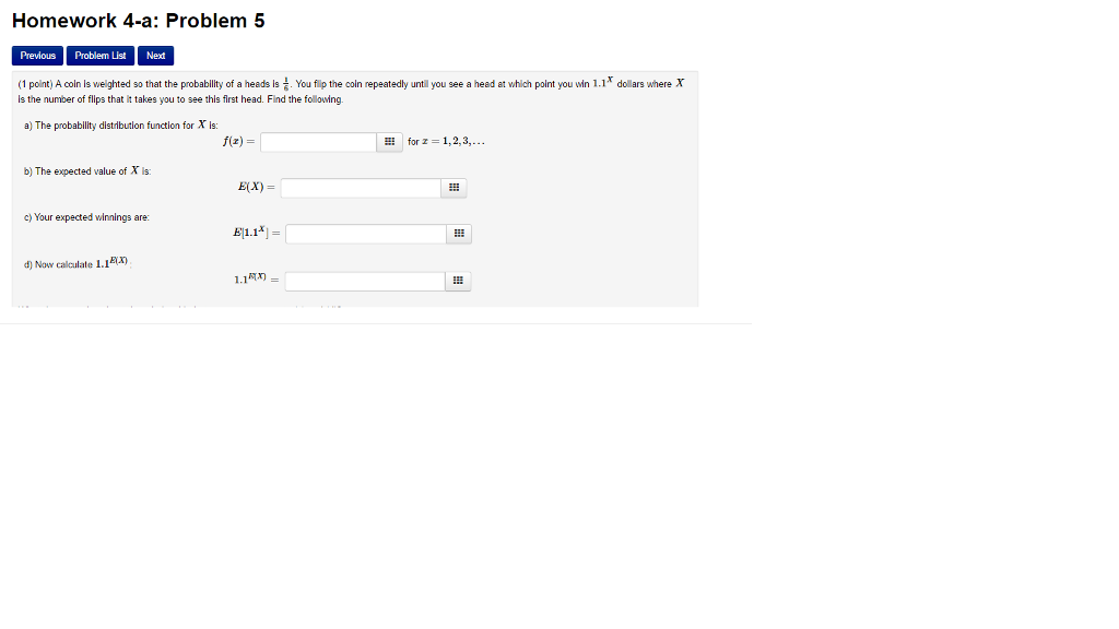 Solved A coin is weighted so that the probability of a heads | Chegg.com