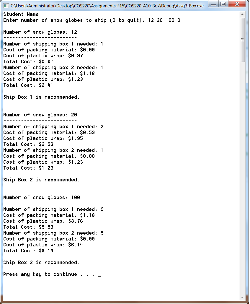 Solved 1. Class specification Box.h models a box. | Chegg.com