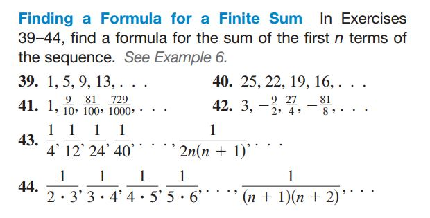 Solved Finding a Formula for a Finite Sum In Exercises | Chegg.com