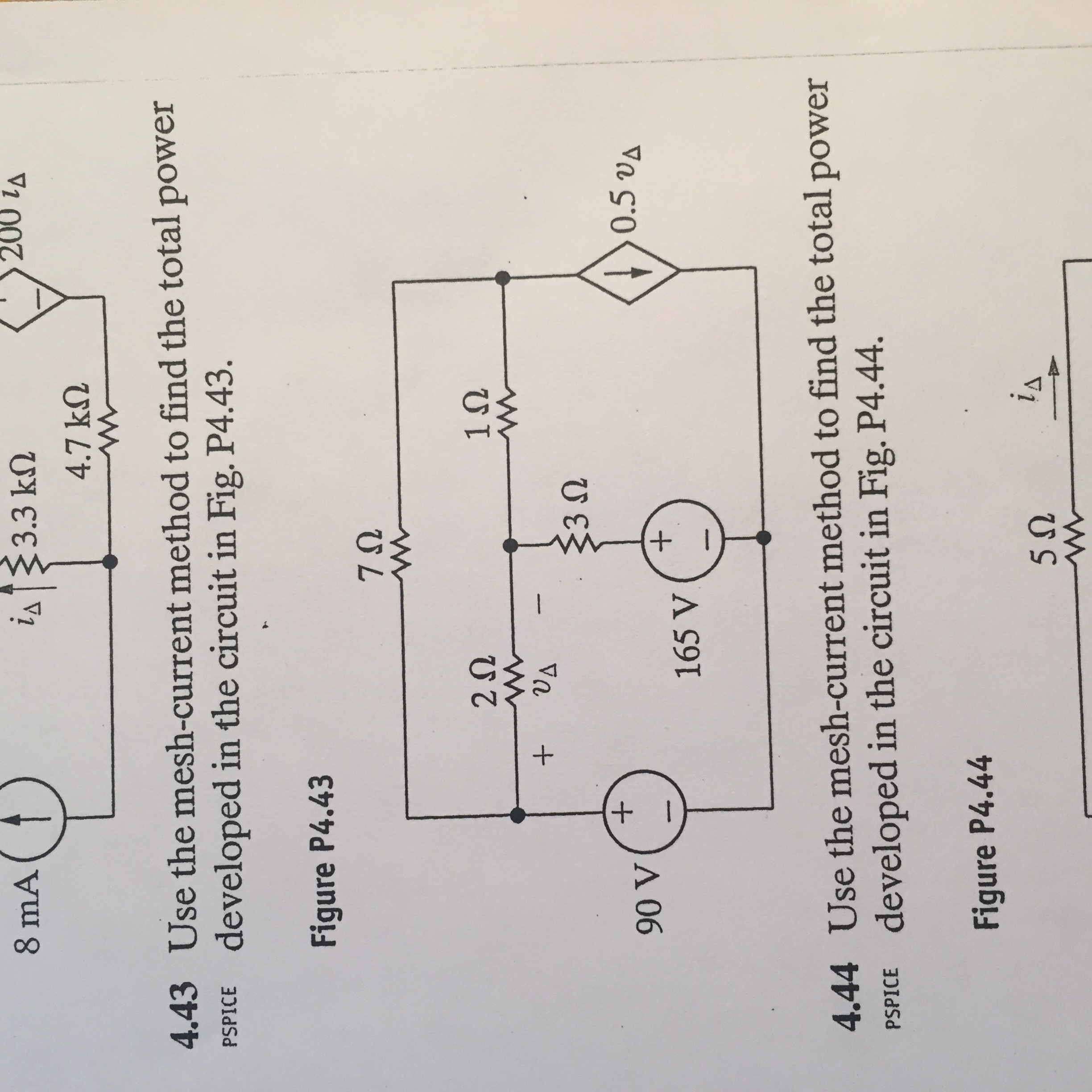 Solved Use the mesh-current method to find the total power | Chegg.com