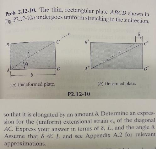 The thin, rectangular plate ABCD shown in Fig. | Chegg.com