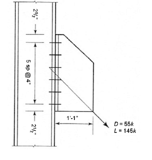 Solved (3) A bracket cut from a W12x120 shape is connected | Chegg.com
