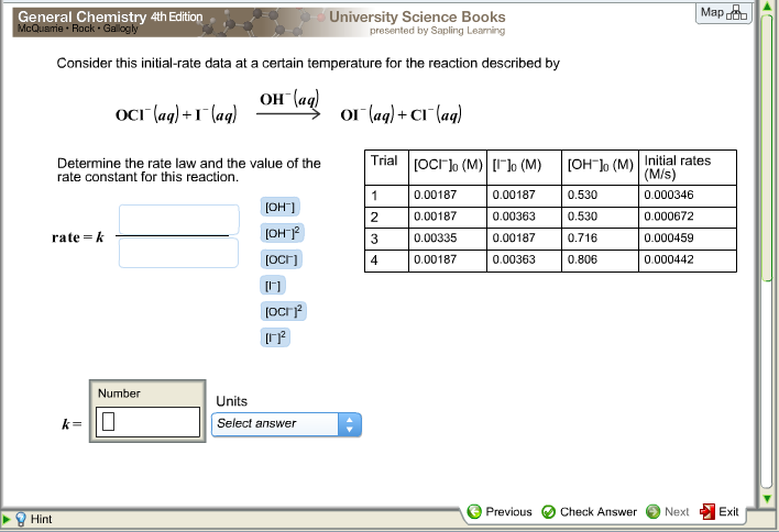 Solved Determine the rate law and value of the rate constant | Chegg.com