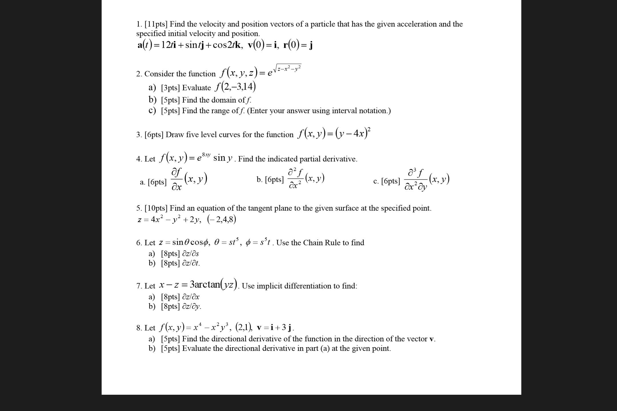 Solved Find The Velocity And Position Vectors Of A Particle