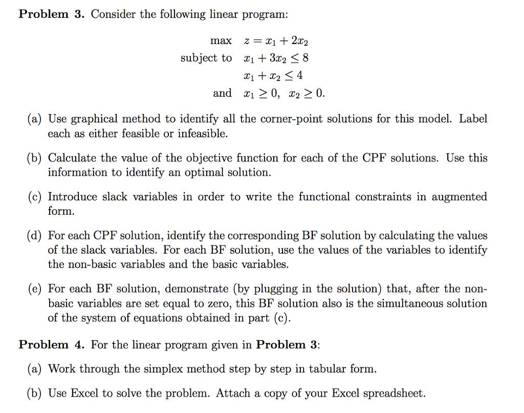 Solved Problem 3. Consider the following linear program: max | Chegg.com