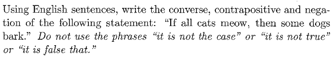 Solved Using English sentences, write the converse, | Chegg.com