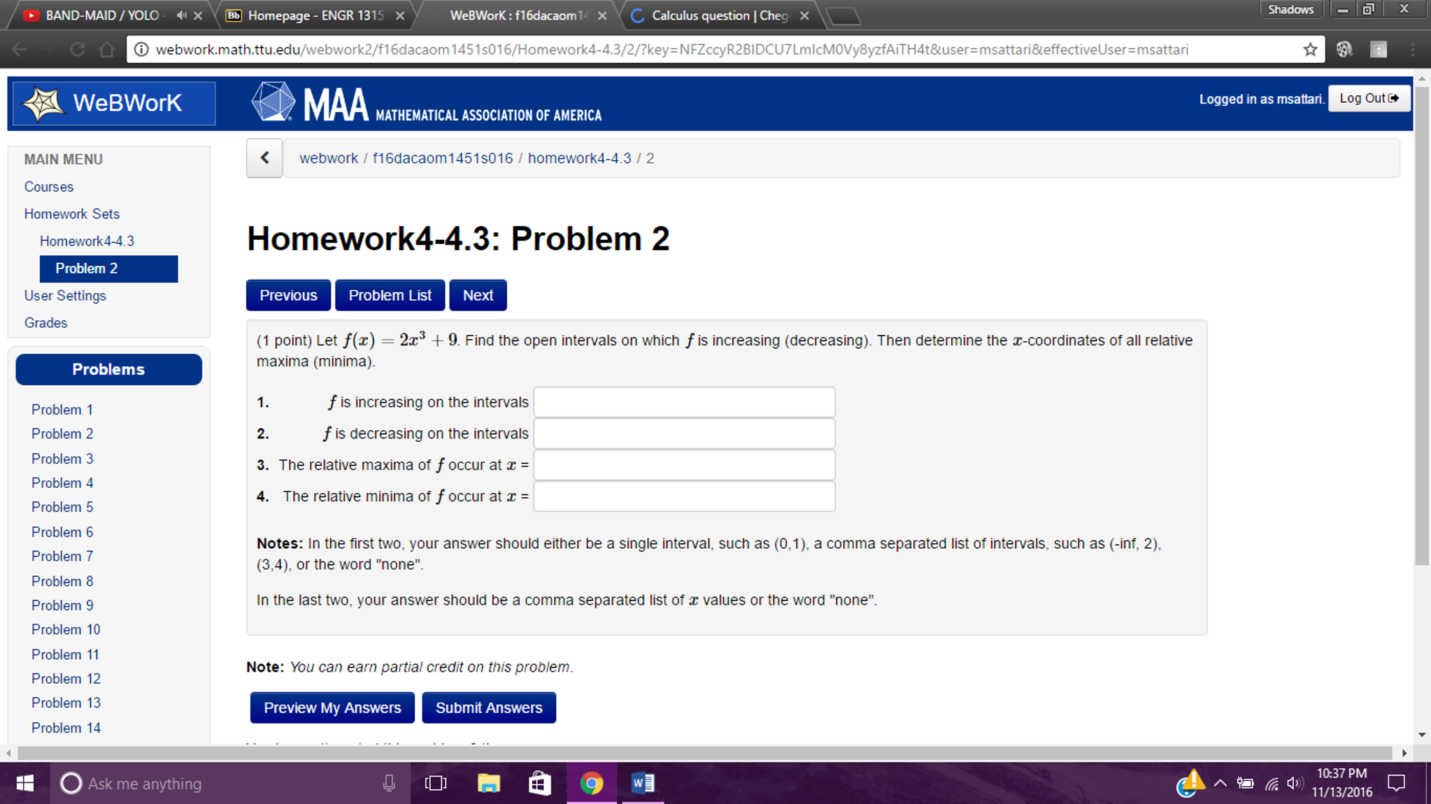 Solved WeBWork f16dacaom 14 x C Calculus question I Cheg x | Chegg.com