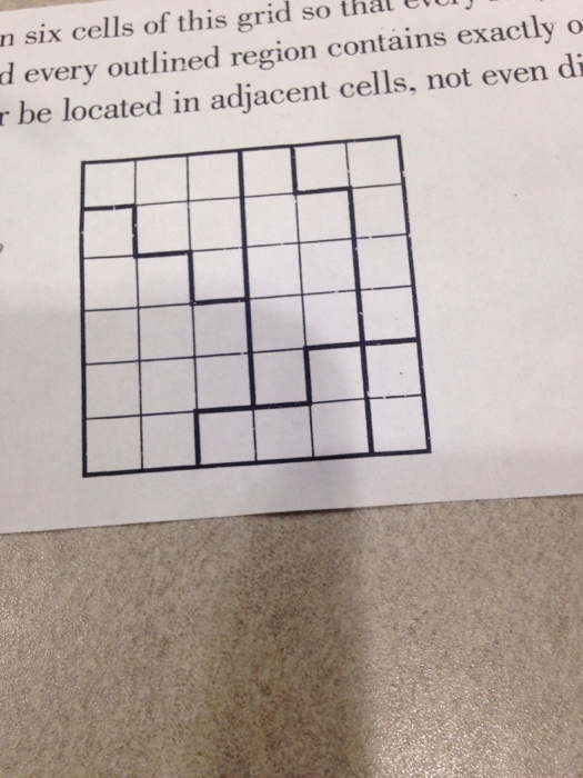Solved place stars in six cells of this grid so that every | Chegg.com